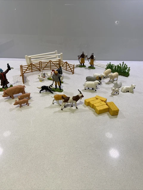BRITAINS LTD FARM Animal Bundle, Pig, Sheep,goat, Poultry, Fence ...