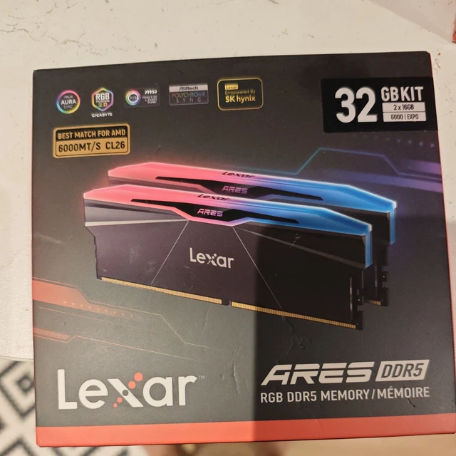 LEXAR ARES RGB DDR5 32GB 2x16GB 6000mhz CL26 UDIMM RAM Desktop Memory £ ...