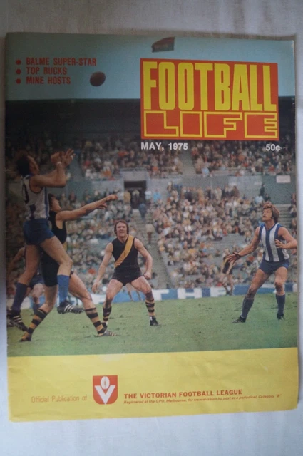FOOTBALL LIFE 1975 VFL Magazine Great Vintage Facts Photos and Info ...