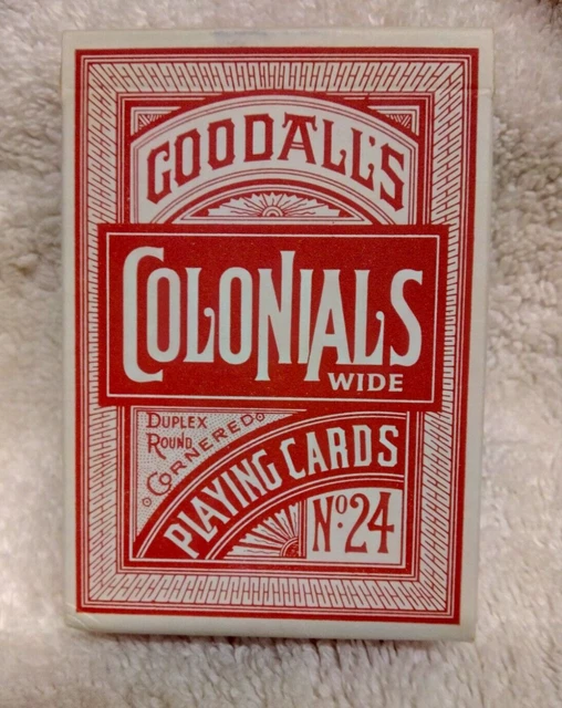 VINTAGE 1950'S GOODALL COLONIALS WIDE PLAYING CARDS No.24 - FOIL SEALED ...