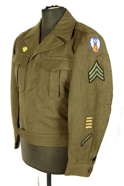WW2 US ARMY IKE JACKET USAAF 9th Air Force 36R DATED 1944 £39.22 ...
