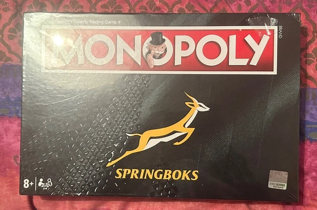 MONOPOLY (SPRINGBOKS RUGBY) Themed Board Game - Family Fun - NEW ...