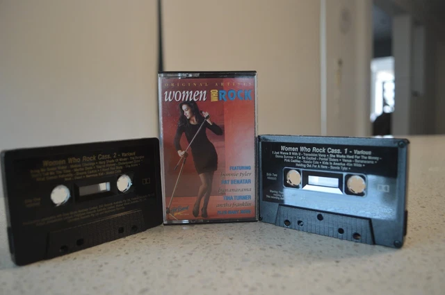 WOMEN WHO ROCK Double Cassette Tape! Pat Benatar Tina Turner Kim Wilde ...