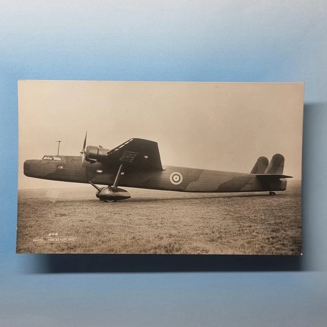 WW2 AIRCRAFT POSTCARD C1940 Real Photo R.A.F Handley Page Harrow Hp54 ...