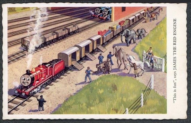 THOMAS THE TANK James the Red Engine Series Circus Train Deckle Edge ...