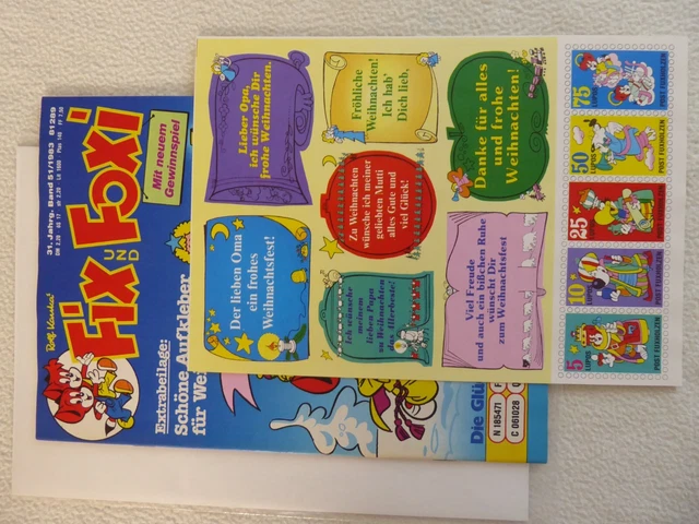 FIX UND FOXI 31.Jg. Nr. 51 ungelesen mit Beilage lose Sticker in ...