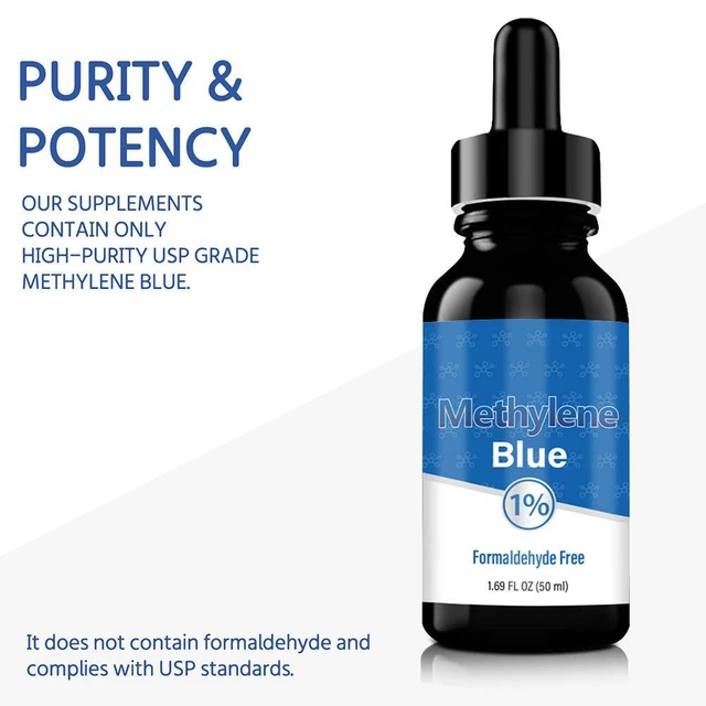 60ML METHYLENE BLUE 1% Solution CERTIFIED High Purity USP ...