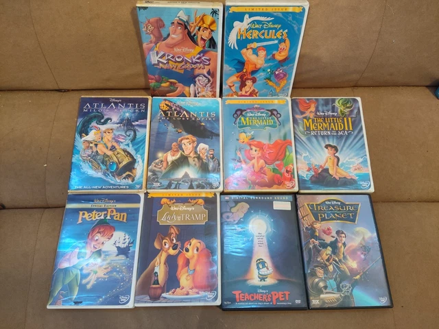 LOT OF 10 Disney Animation DVDs (Limited Issue DVDs Little Mermaid ...