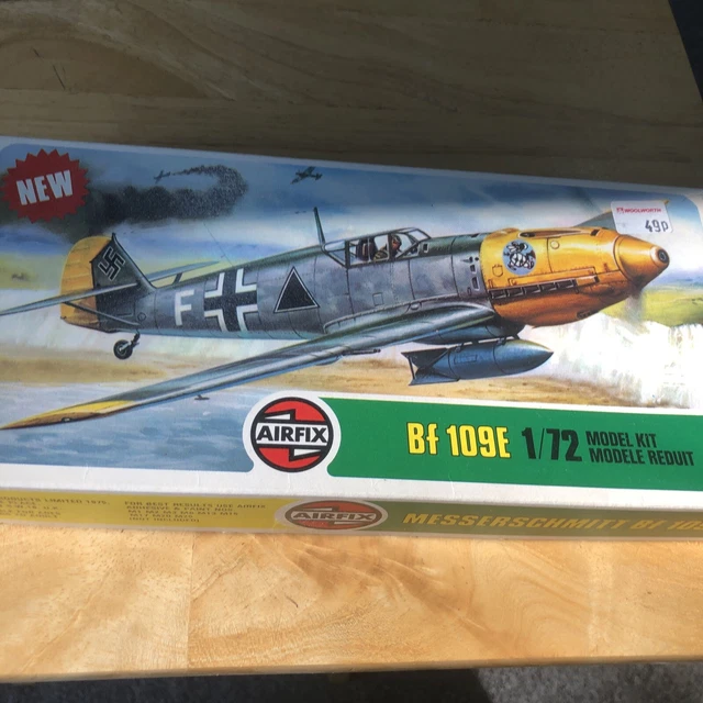 VINTAGE 1/72 SCALE AIRFIX Type 4a Model Aeroplane Kit, WW2 Messerschmitt Bf 109e £13.20 ...