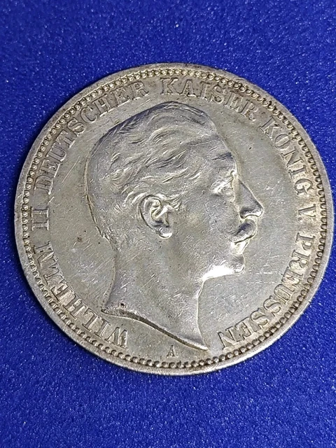 DEUTSCHES REICH PREUSSEN 3 Mark 1909 A Wilhelm II. Silbermünze ... DEUTSCHES REICH PREUSSEN 3 Mark 1909 A Wilhelm II. Silbermünze ...