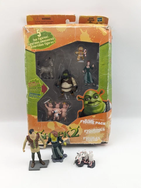 VINTAGE SHREK 2 Figures Bundle Lot Moving Arm Shrek With Extras 3 Blind ...