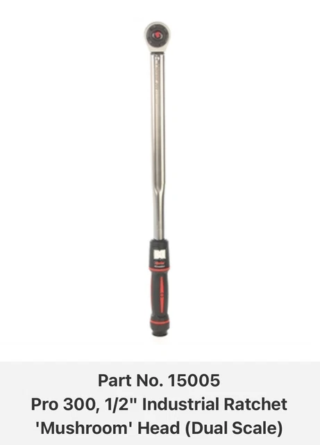 NORBAR PRO 300 Adjustable Mushroom Head Torque Wrench (15005) £104.72 ...