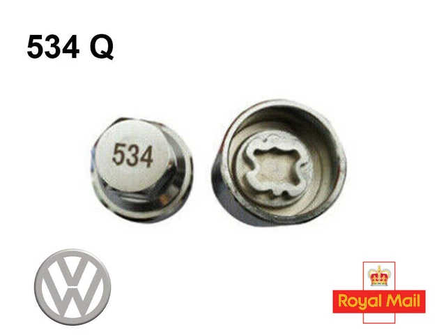 VOLKSWAGEN SECURITY MASTER Locking Wheel Nut Bolt Key 534 Q 17mm VW ...