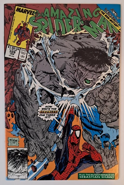 AMAZING SPIDER-MAN #328 (Cosmic Spidey vs The Hulk!!!") 1989 Todd ...
