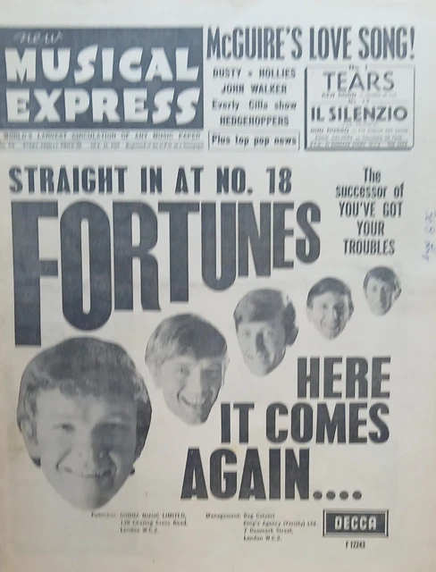 NEW MUSICAL EXPRESS October 15th 1965, Dusty Springfield, Bob Dylan ...