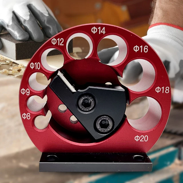 L# METRIC 8MM To 20mm Dowel Maker Jig Kit with Carbide Blade Red Dowel ...