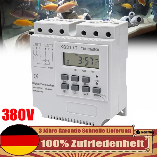380V 3PHASEN DIGITAL Zeitrelais Programmierbare Programmierbar Zeitschaltuhr 25A EUR 28,35 ...