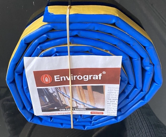 10 X ENVIROGRAF Intumescent Fire CV Strip Cavity Barrier CV30/6/ 3 ...