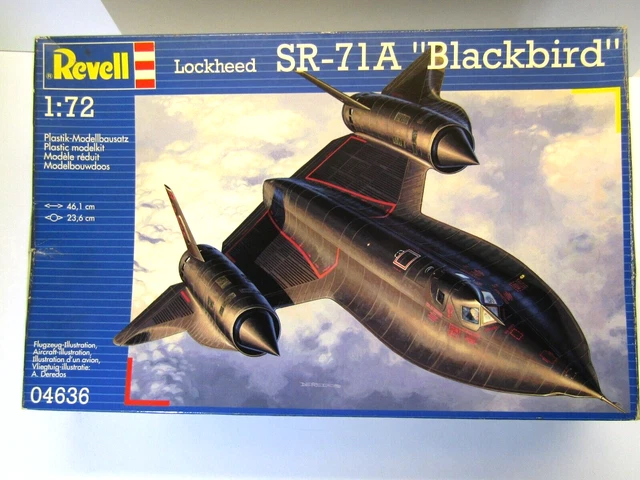 REVELL 1:72 SCALE U.S. Air Force Lockheed SR-71A Blackbird Model Kit ...