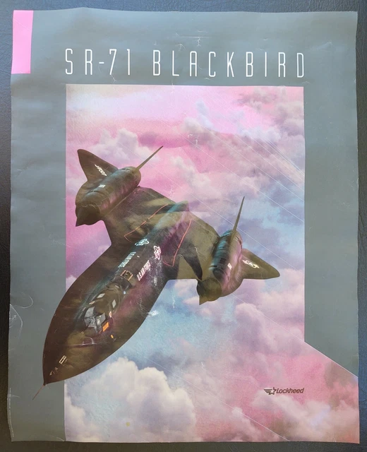 STEALTH SPY MILITARY Plane Lockheed Sr-71 Blackbird Poster Og 1986 ...