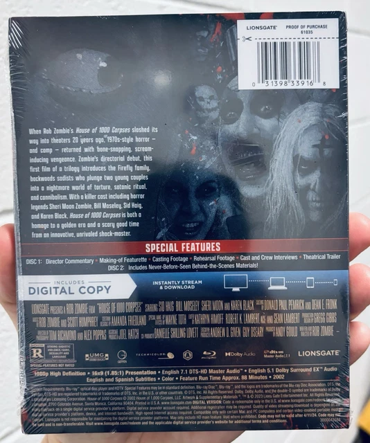 BRAND NEW HOUSE Of 1000 Corpses Steelbook (Blu Ray) SEALED! $65.00 ...