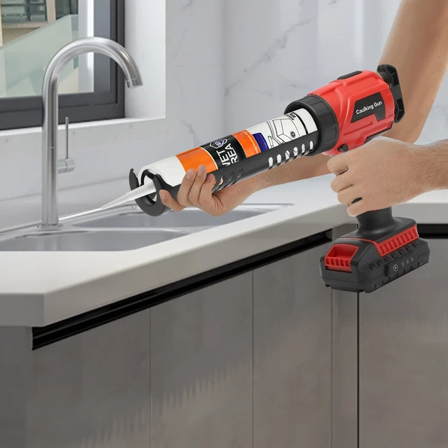 HIGH POWER ELECTRIC Caulk Gun,20v Max Cordless Caulking Gun with ...