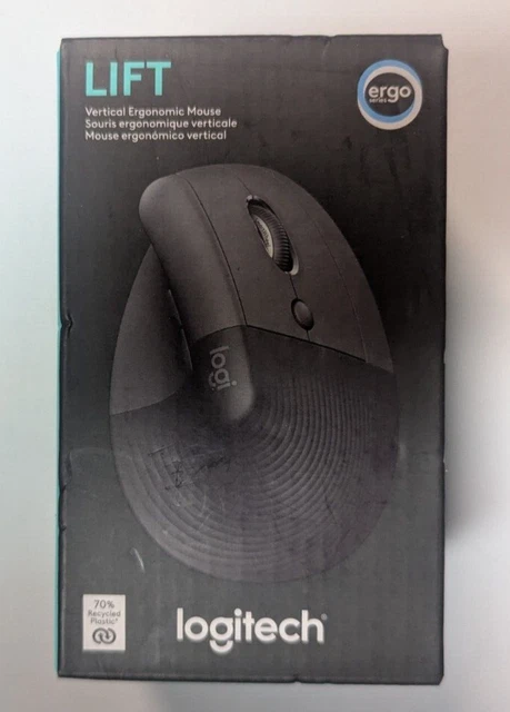 LOGITECH LIFT VERTICAL Ergonomic Mouse 910-006466 Black BRAND NEW $49. ...