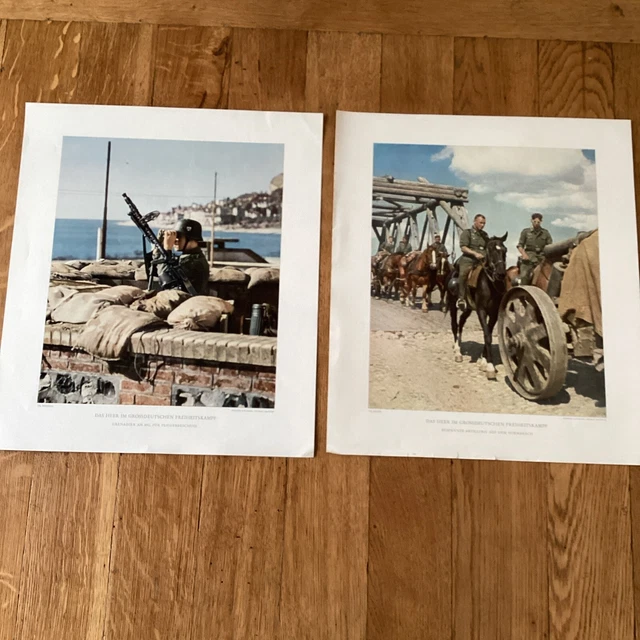 WW2 GERMAN ARMY Prints Of The Army In Conflict 1939-45. Very Good Order ...
