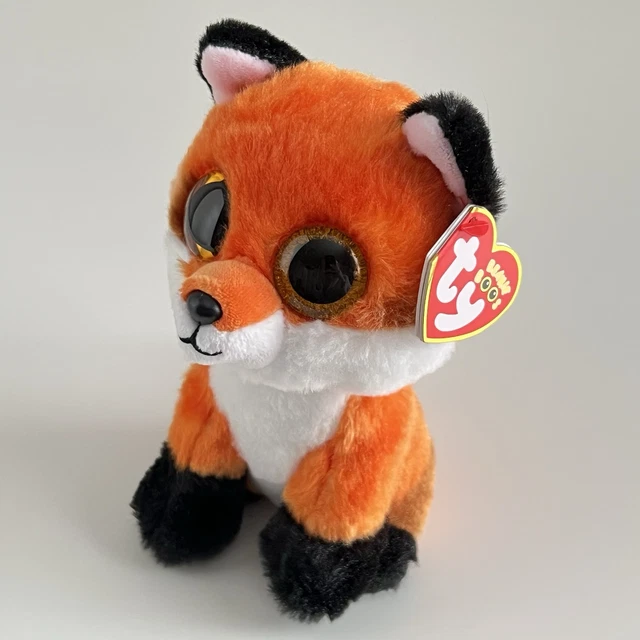 TY ORIGINAL BEANIES Babies Boos Meadow Plush 6” Fox Orange White Black ...