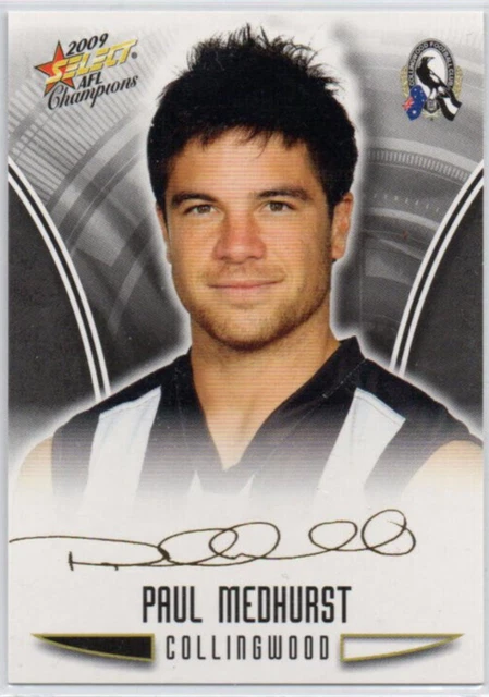 2009 SELECT AFL CHAMPIONS GOLD FOIL SIGNATURE - FS14 Paul MEDHURST ...