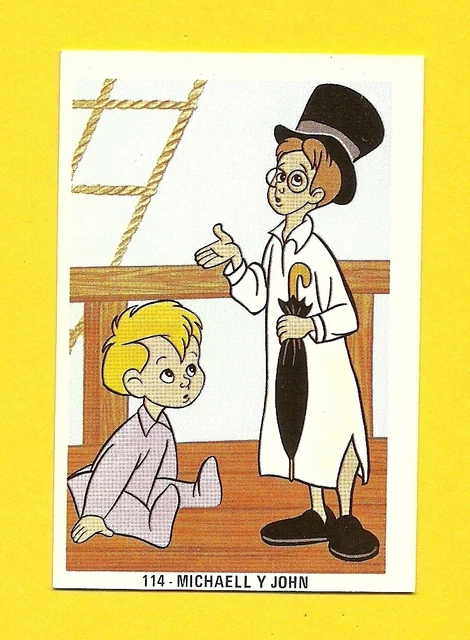 PETER PAN MICHAEL and John Scarce Walt Disney Cartoon Spanish Card $9. ...