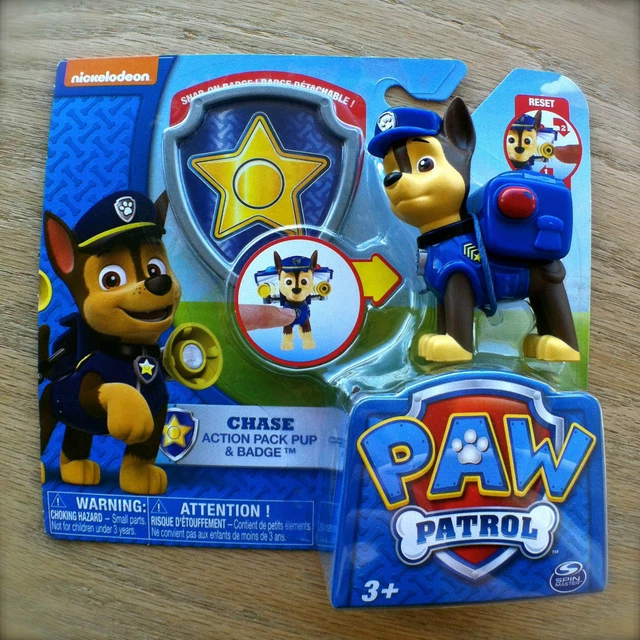 NICKELODEON PAW PATROL CHASE Action Pack Pup & BADGE Snap-On TOOL ...
