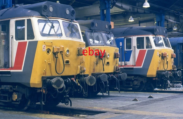 ORIGINAL 35MM SLIDE BR Class 50s inside the Factory at Old Oak +rights ...