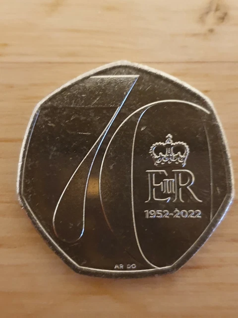2022 HM QUEEN Platinum Jubilee 70th 50p Fifty Pence Coin Jody Clark HQ1 ...