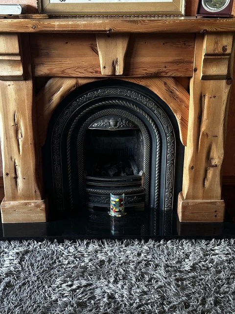 BRITISH GAS CAST iron fireplace With Working Gas Fire £99.00 - PicClick UK