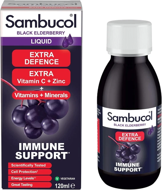 EXTRA STRENGTH IMMUNE Support Liquid with Elderberry, Vitamin C & Zinc ...