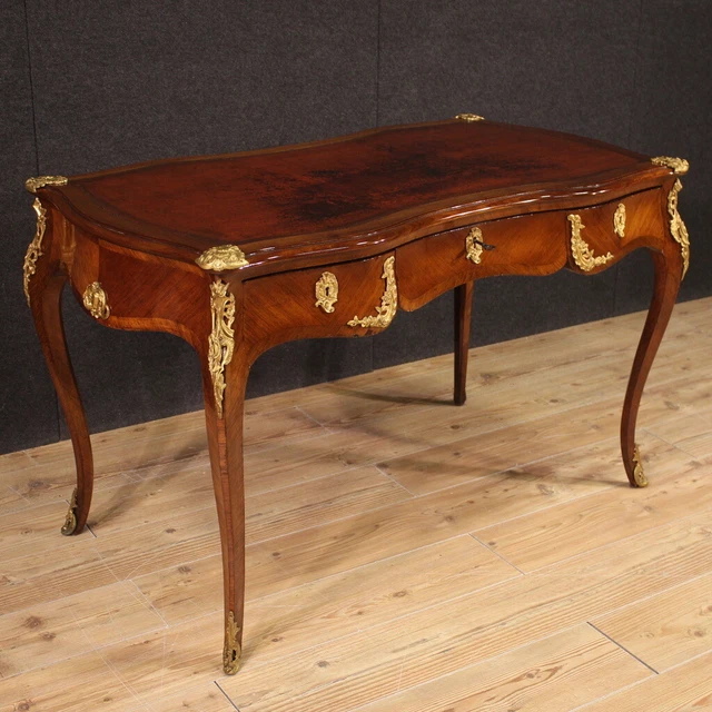 BUREAU ANTIQUE D'ÉPOQUE Napoléon III Meuble Secrétaire Table Bronzes ...