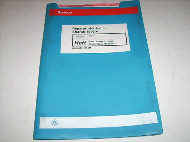 MANUEL VW SHARAN 4 Zyl. Moteur à Injection 2 Vannes / Mécanique 02/1999 ...