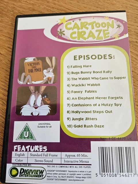 CARTOON CRAZE BUGS Bunny Wacky Wabbit Dvd Retro Kids 10 Episodes £13.99 ...