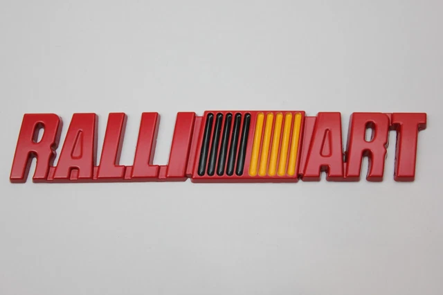 RALLIART GRILLE BADGE Red Emblem for Mitsubishi Lancer EVO Colt Magna ...