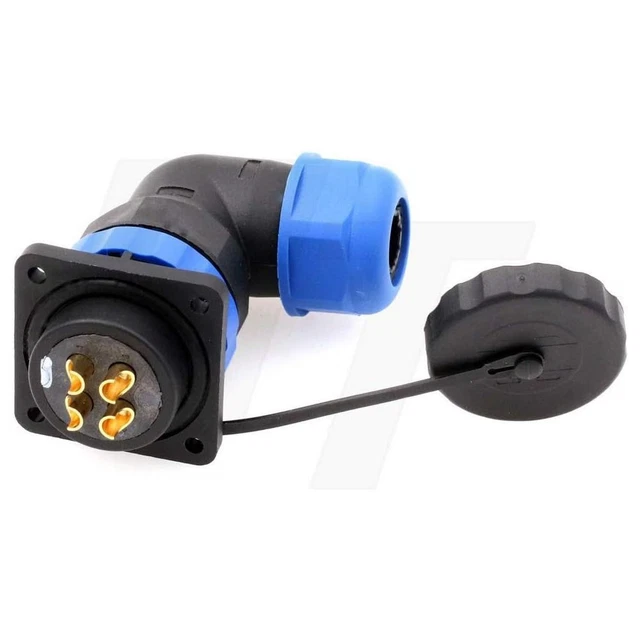 90 DEGREE CIRCULAR Connector Industrial Power Connector Audio Car ...