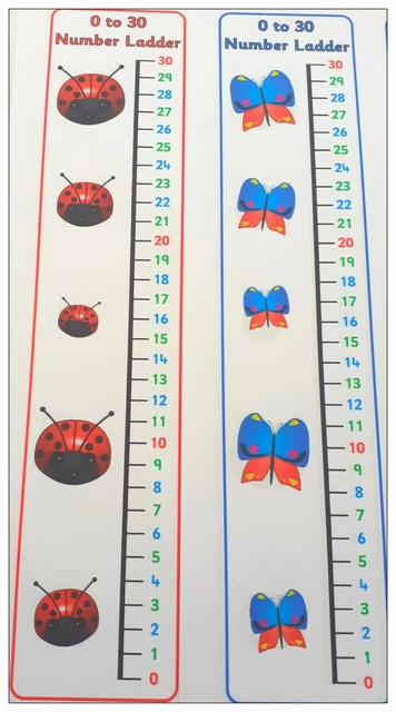 TEACHING RESOURCES NUMERACY Number Lines ladder counting to 30 EYFS KS1 ...
