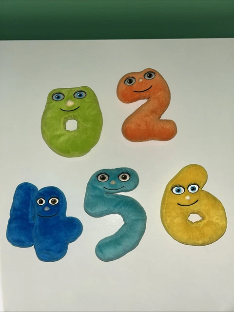 NUMBERJACKS CBEEBIES 6 inch Plush Soft Toy Bundle Original VERY RARE £ ...