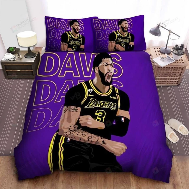 LOS ANGELES LAKERS Anthony Davis Showing Power Drawing Quilt Duvet ...