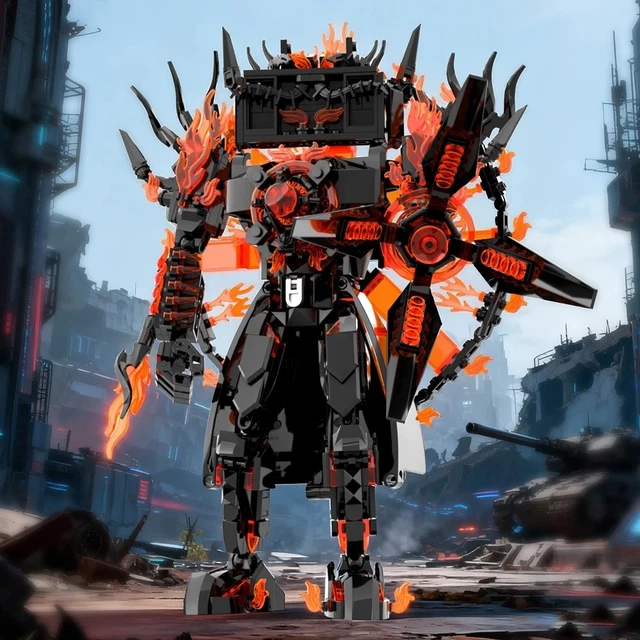 2026 SKIBIDI TOILET Building Blocks Flame Doomsday Watcher TV King ...