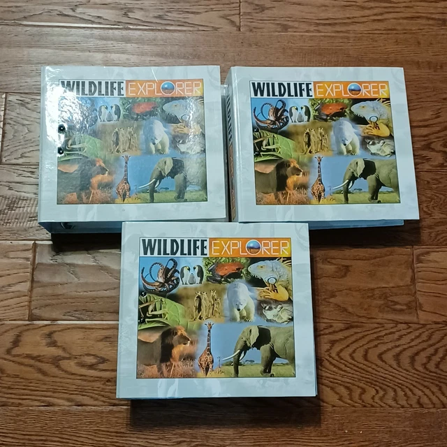 WILDLIFE EXPLORER 8 Group Binder Book Cards Education. 3 Binders w/449 ...