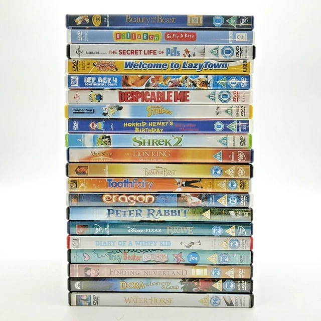 CHILDREN'S/FAMILY DVD BUNDLE X20 Films U/PG Disney/Despicable Me/Dora ...