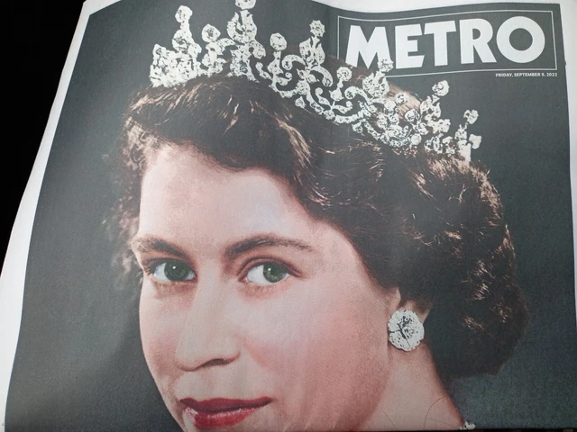 THE METRO, 9TH Sept 2022, UK Newspaper,Historic Edition Death Of Queen ...