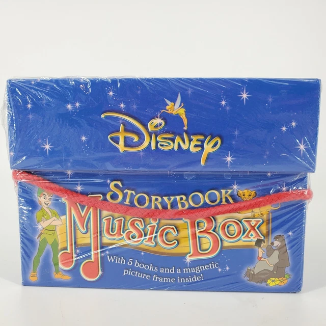 DISNEY STORYBOOK MUSIC Box 5 books Alice Pinocchio Lion King Jungle ...