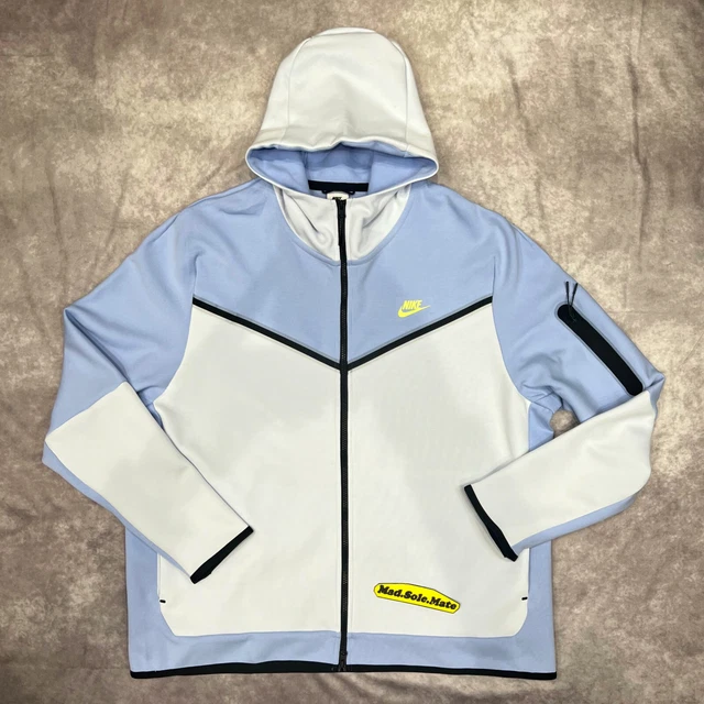 NIKE TECH FLEECE Full-Zip Hoodie Windrunner Cobalt Blue DV0537-479 Size ...